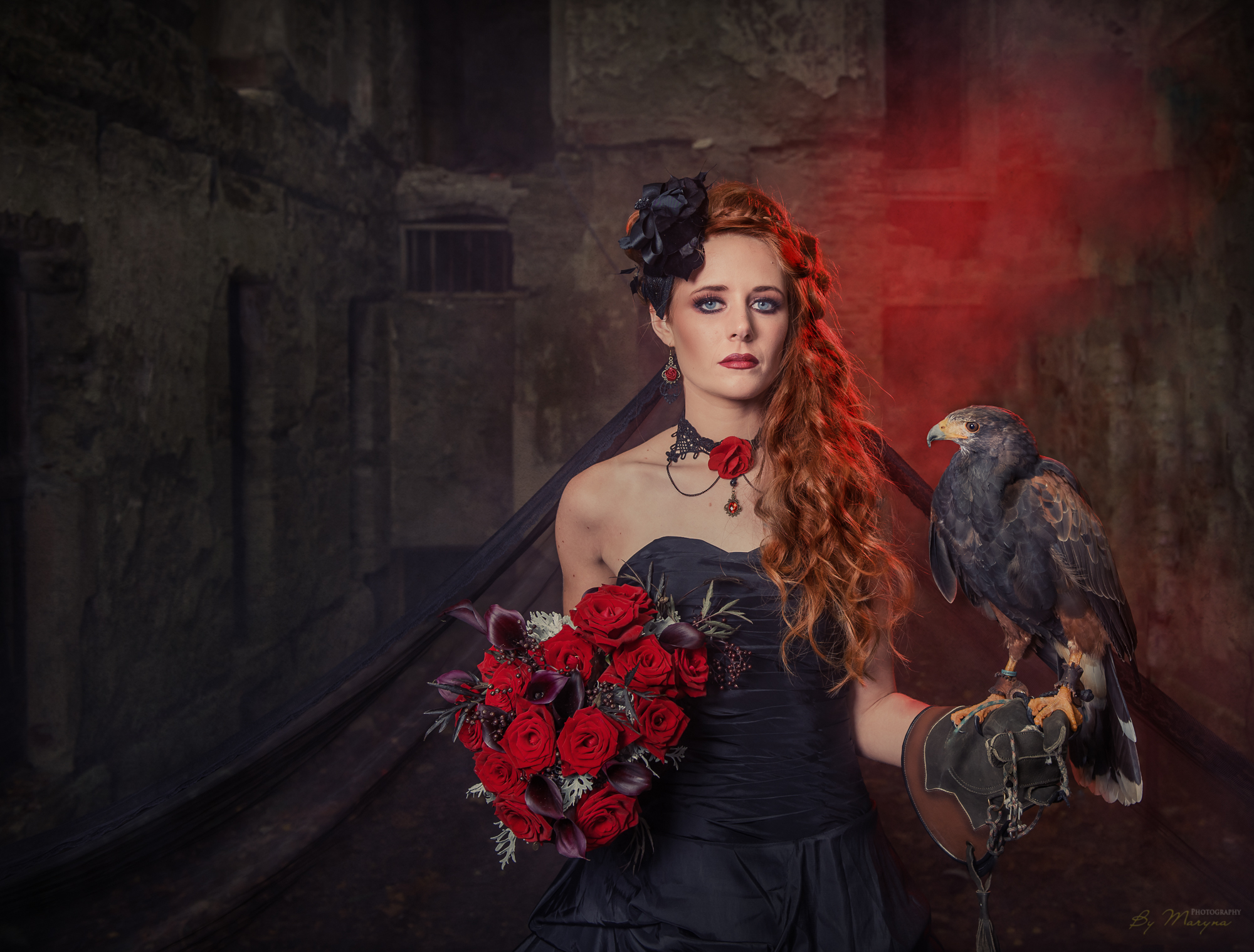 Fantasy Photoshoot with birds in Cornwall - The Old Mill Studios